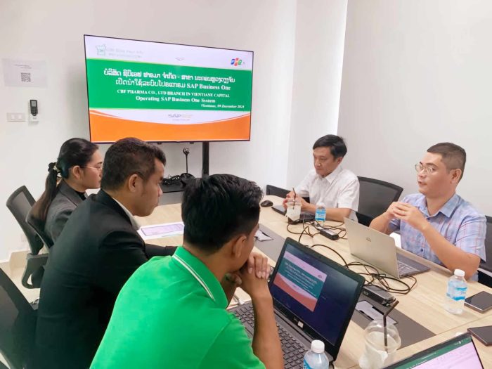 FPT and CBF Pharma officially launch the SAP B1 project for the Vientiane branch - FPT IS - EN