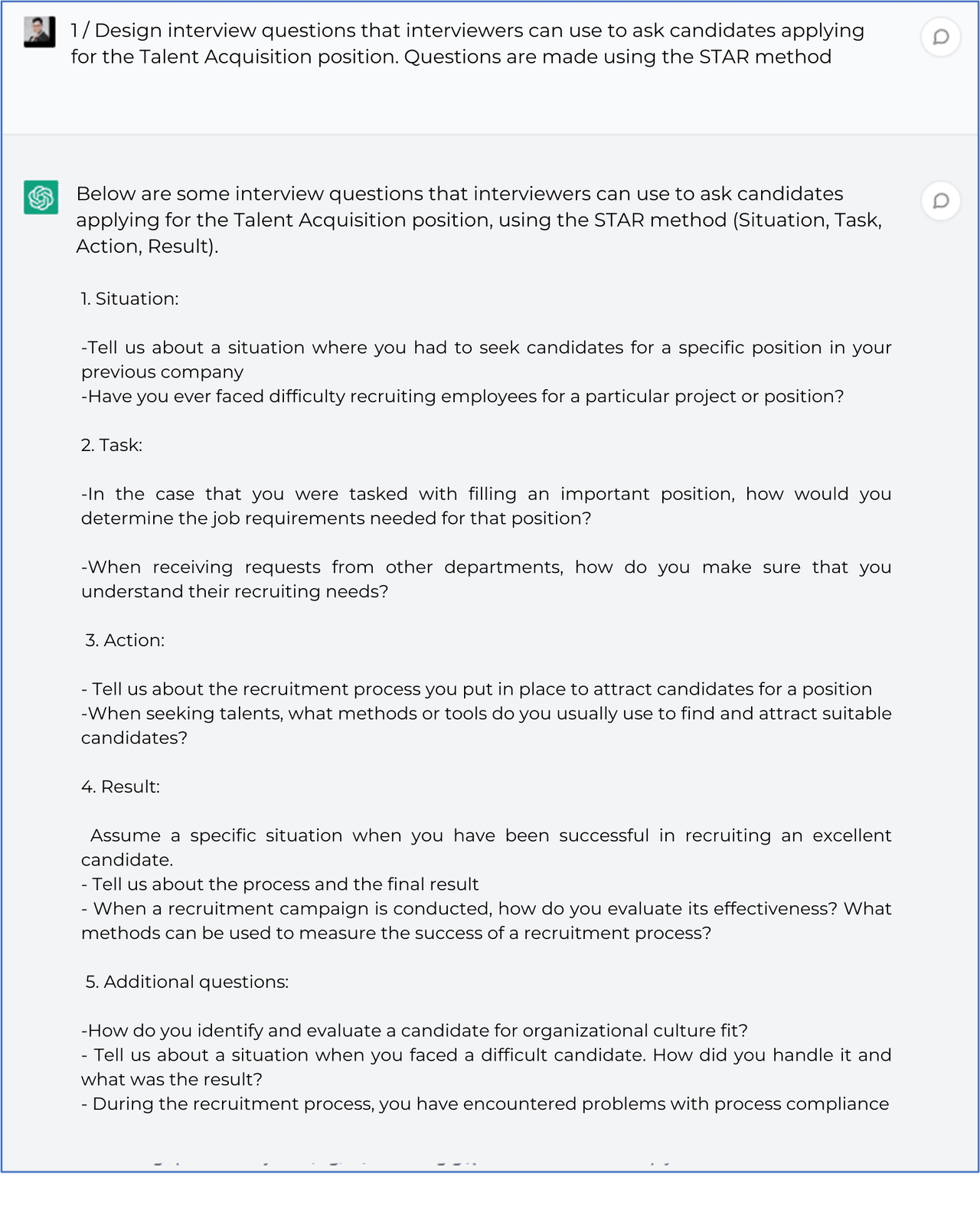 Recruitment in the "ChatGPT" Era