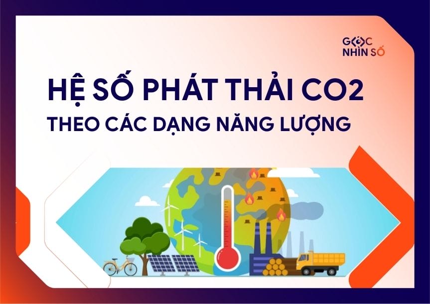 Hệ số phát thải CO2 theo các dạng năng lượng